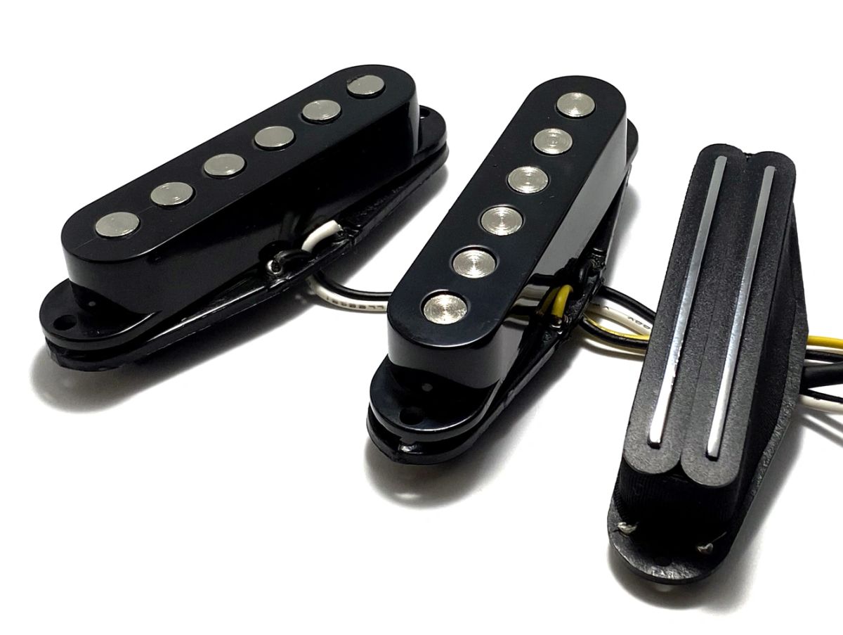 Phat Duo Rails Pickup Set, Duo Rail Strat Sized Humbucker + Phat Strat ...