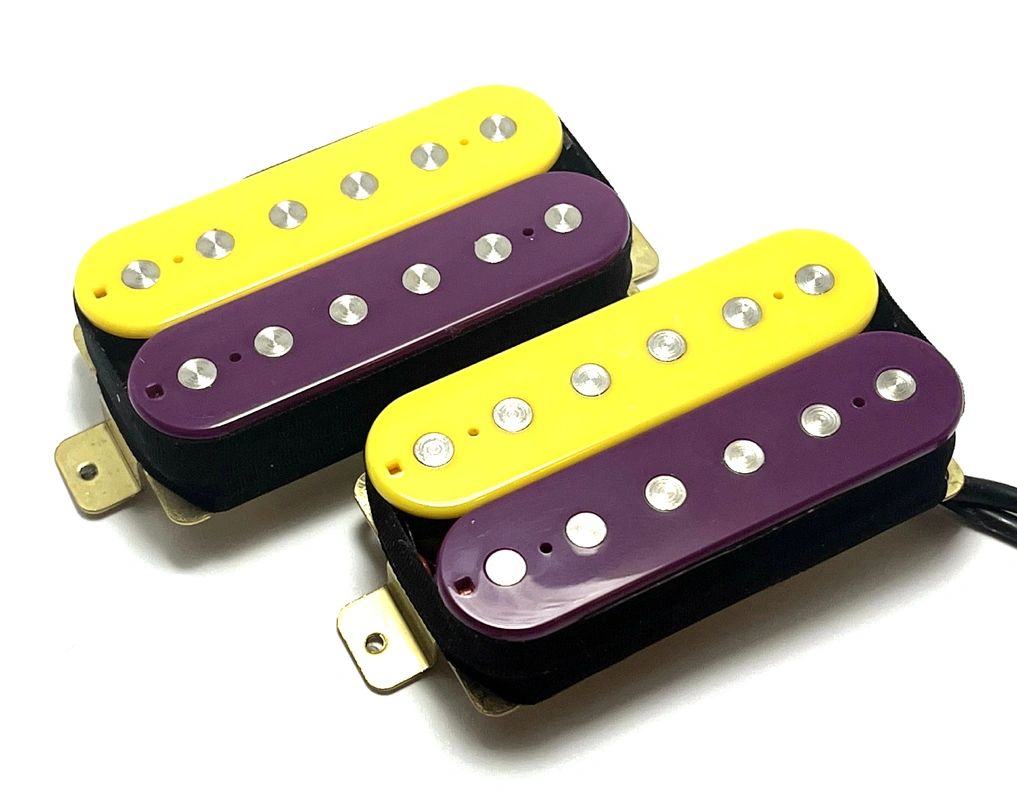 Purple Yellow Zebra Screamers, Bridge + Neck Humbucker Pickups ~ Set ...