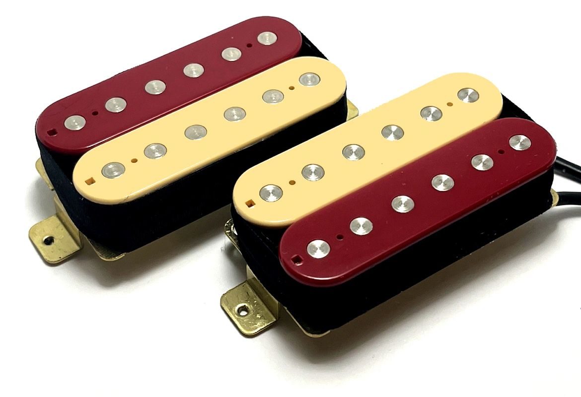 Cream Red Zebra Screamers, Bridge + Neck Humbucker Pickups ~ Set Style #2