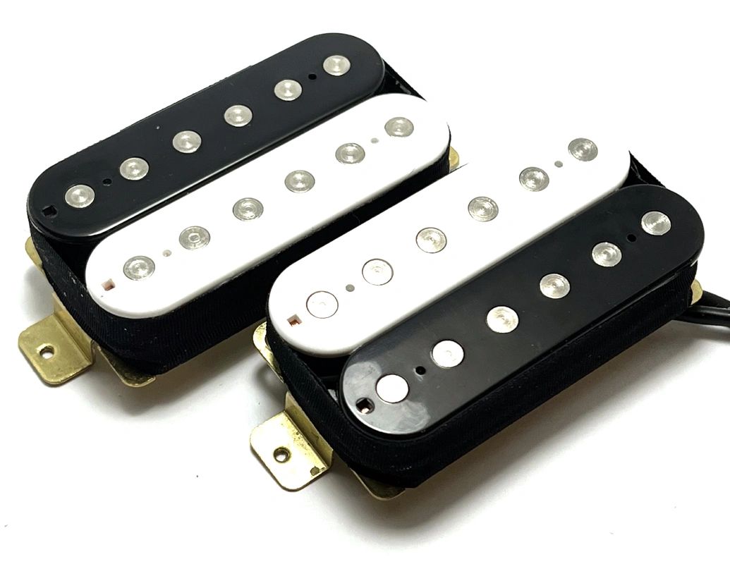 White Black Zebra Screamers, Bridge + Neck Humbucker Pickups ~ Set Style #1