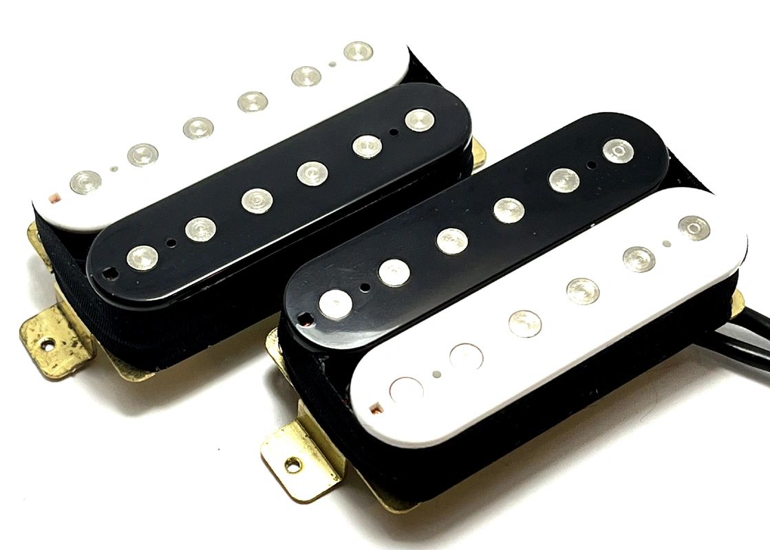 White Black Zebra Screamers, Bridge + Neck Humbucker Pickups ~ Set Style #2