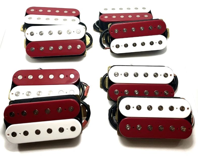 Zebra Red White Screamers Humbucker Pickup Set ~ Choice of Zebra HH Set ...