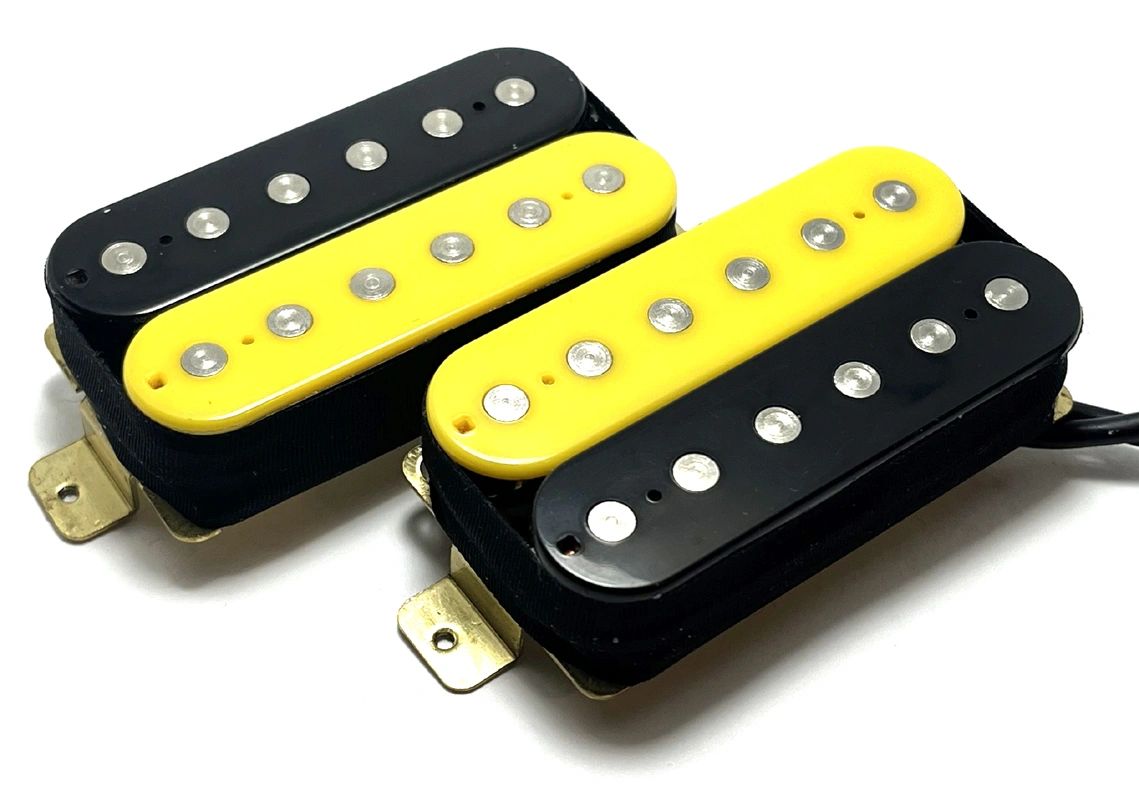 Yellow Black Zebra Screamers, Bridge + Neck Humbucker Pickups ~ Set ...