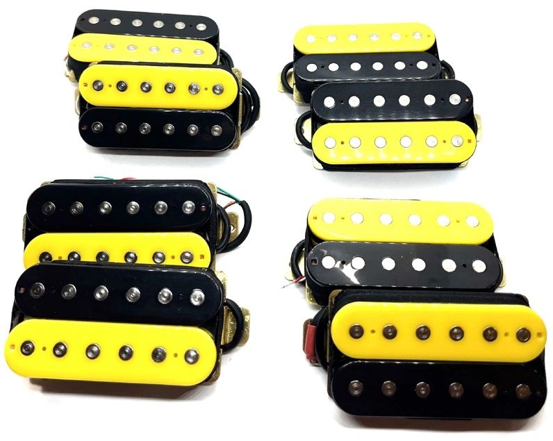 Zebra Yellow Black Screamers Humbucker Pickup Set ~ Choice of Zebra HH ...