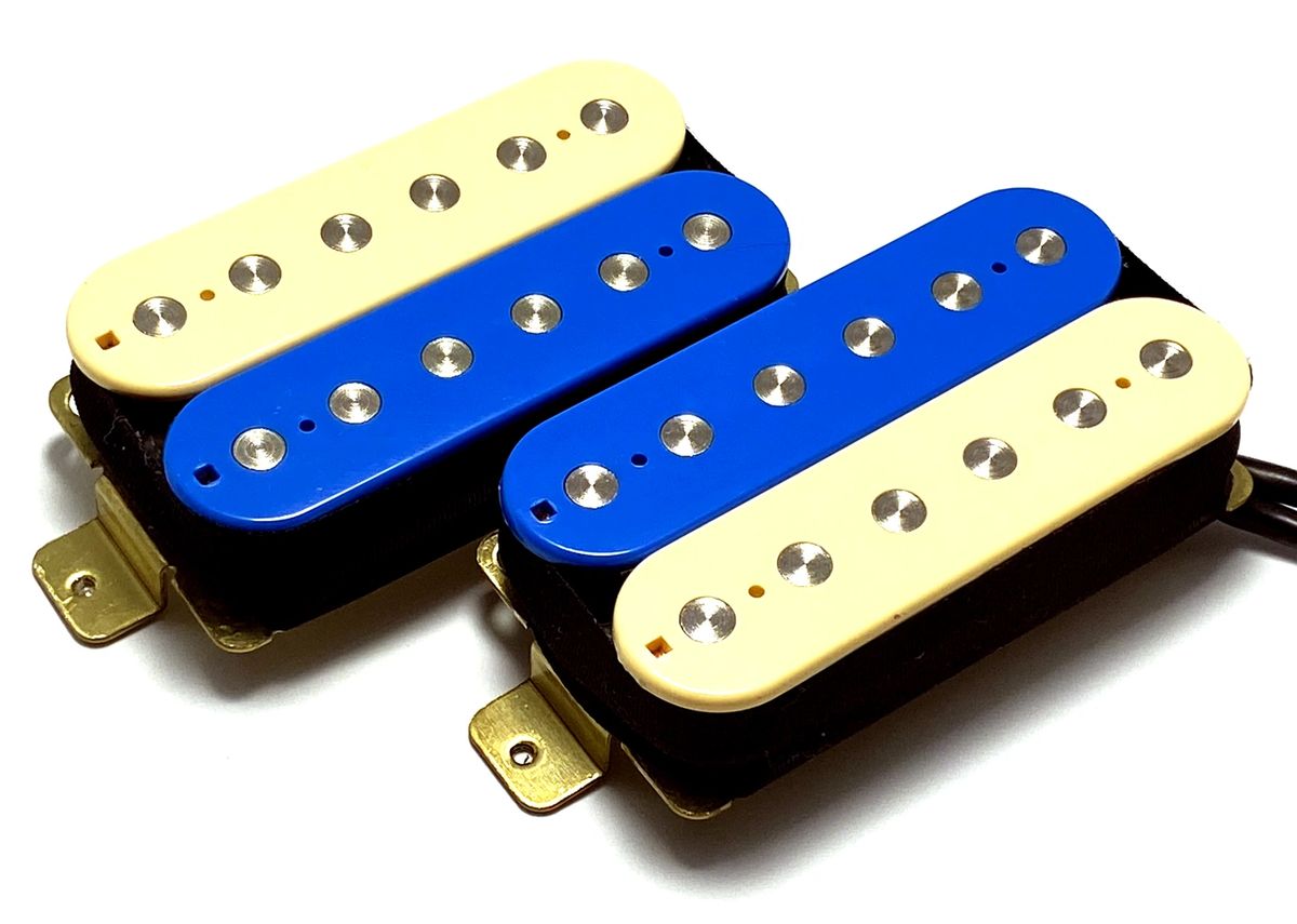 Blue Cream Zebra Screamers, Bridge + Neck Humbucker Pickups ~ Set Style #2