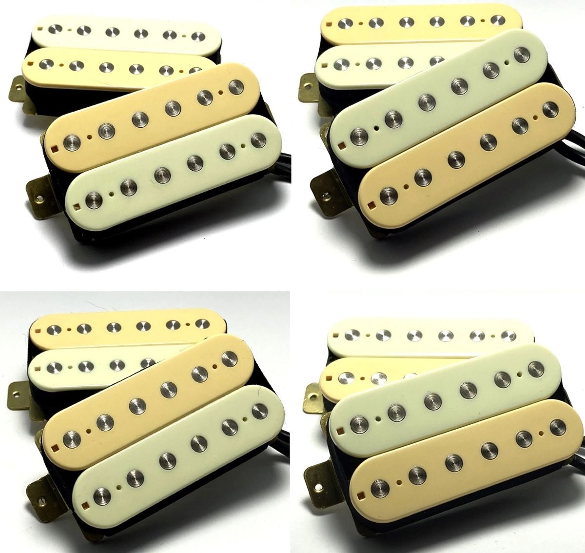 Zebra Mint Cream Screamers Humbucker Pickup Set ~ Choice of Zebra HH ...