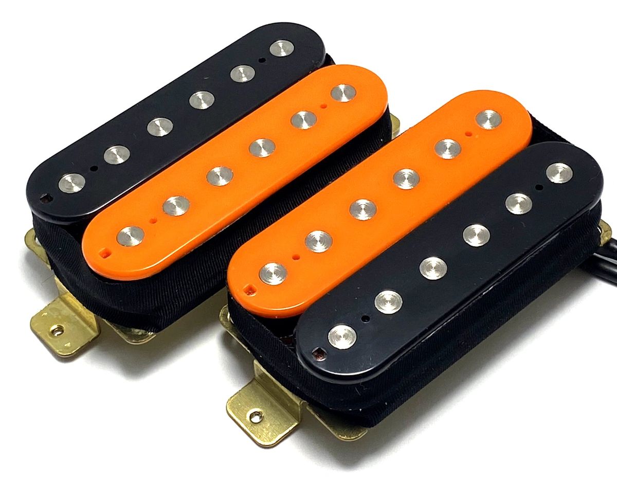 Orange Black Zebra Screamers, Bridge + Neck Humbucker Pickups ~ Set ...