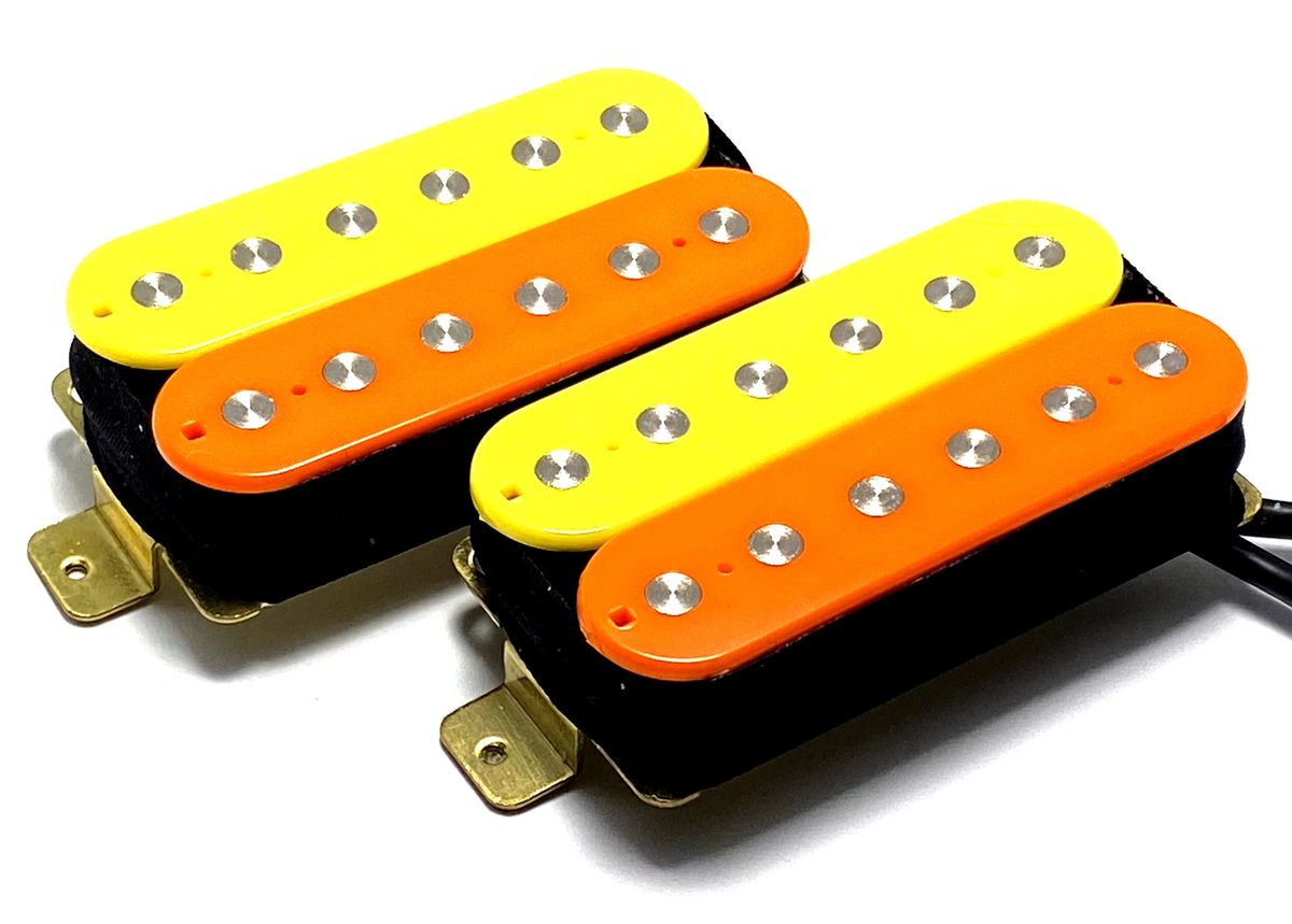 Orange Yellow Zebra Screamers, Bridge + Neck Humbucker Pickups ~ Set ...