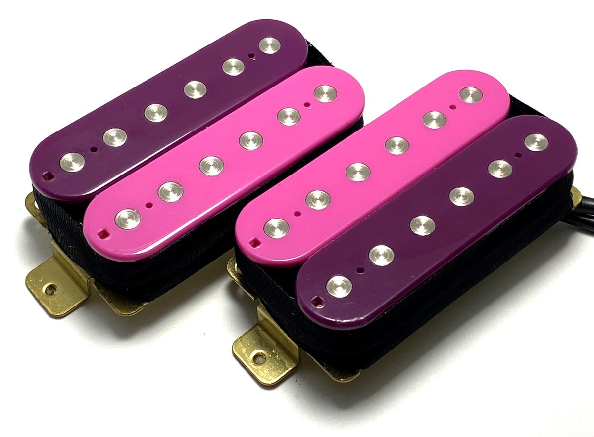 Purple Pink Zebra Screamers, Bridge + Neck Humbucker Pickups ~ Set Style #1