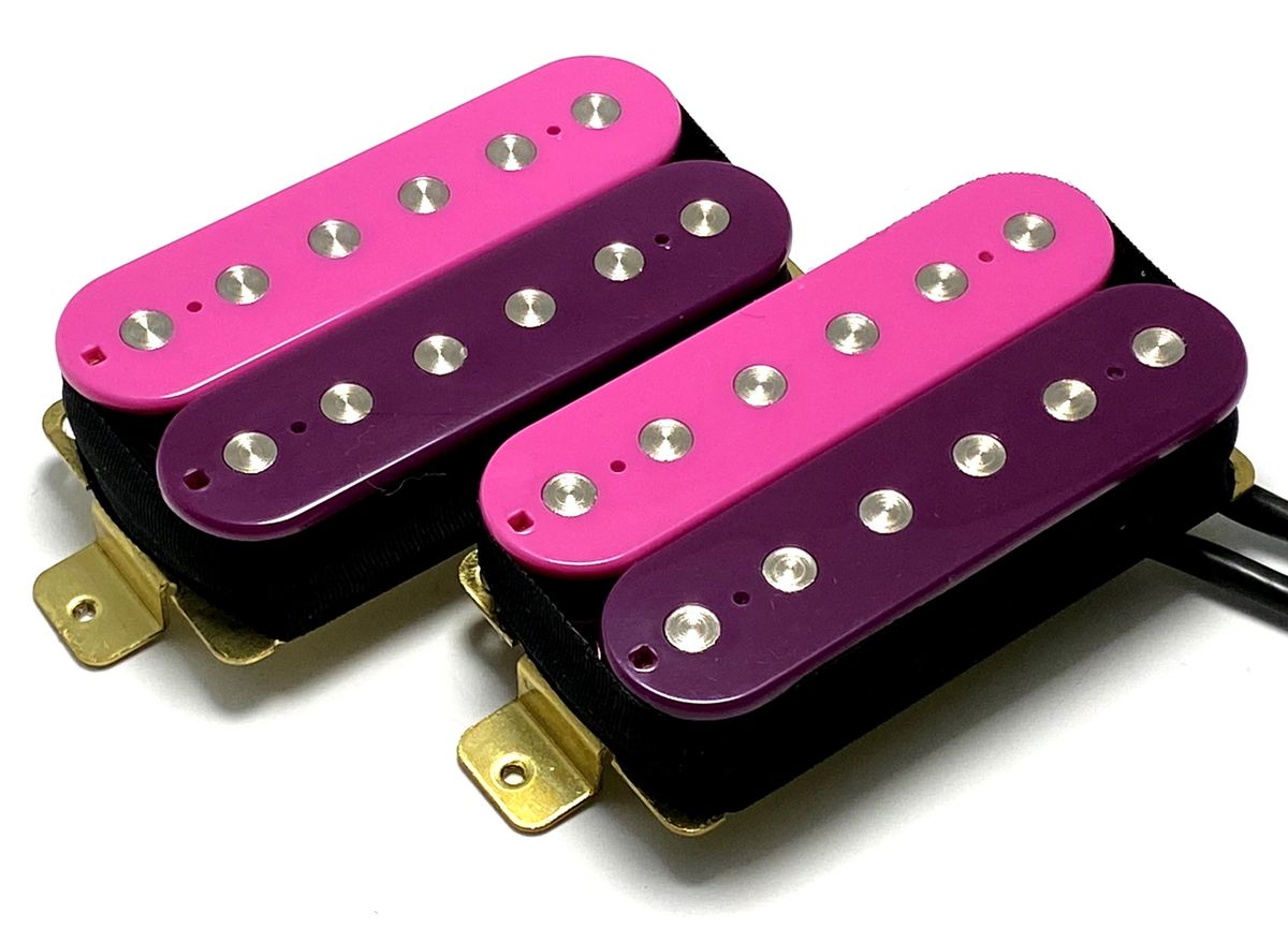 Purple Pink Zebra Screamers, Bridge + Neck Humbucker Pickups ~ Set Style #3