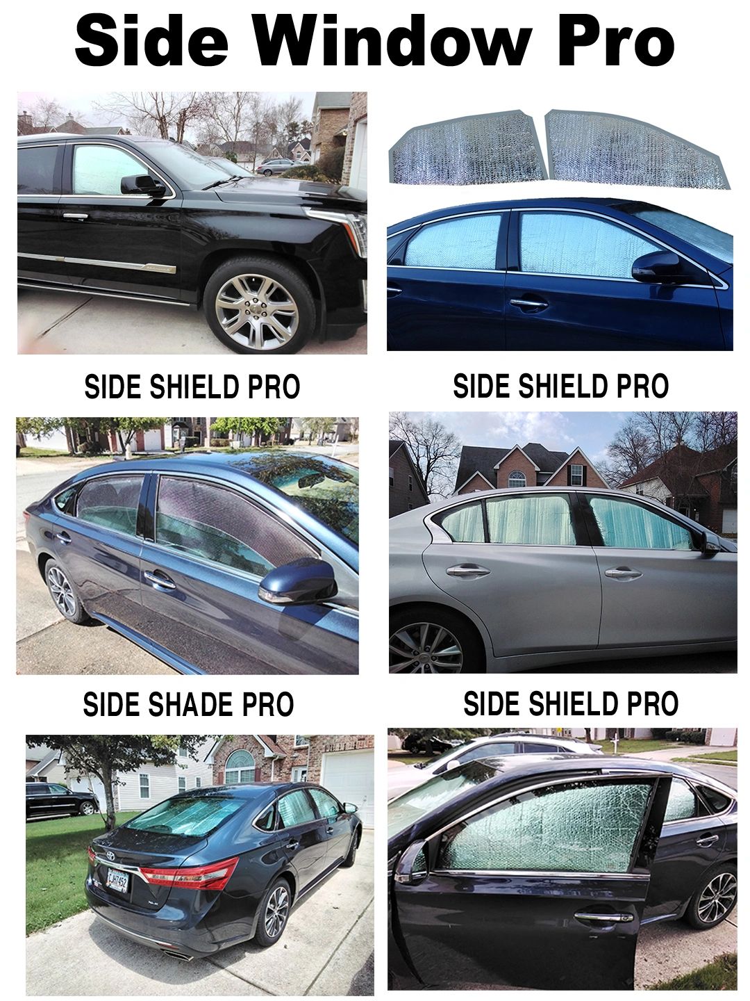 Magnetic Reflective Window Shields for Cars - Side Shield