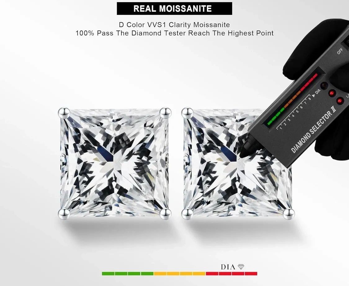 Moissanite Jewelry 100% Passes Diamond test