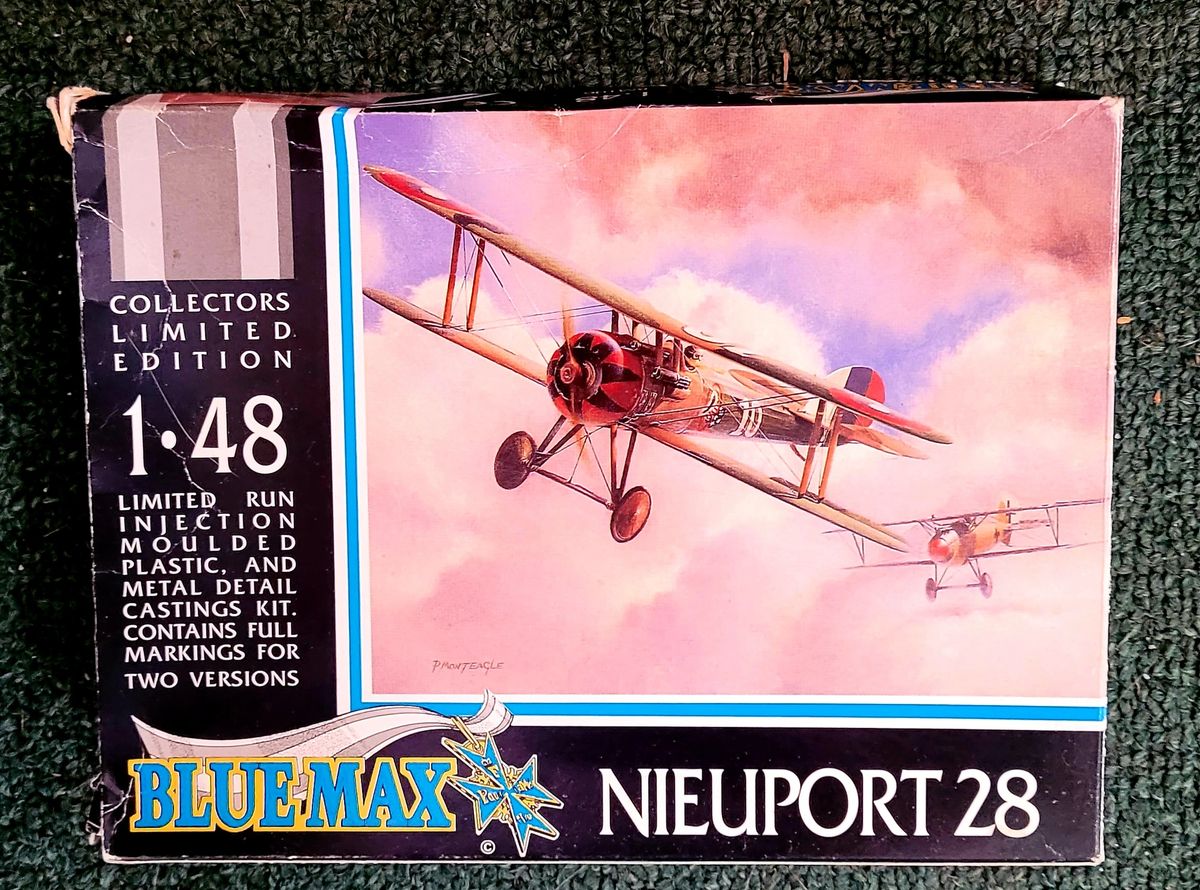 Blue Max 1/48 Nieuport 28 Model Airplane kit BM106. Rare, Vintage ...