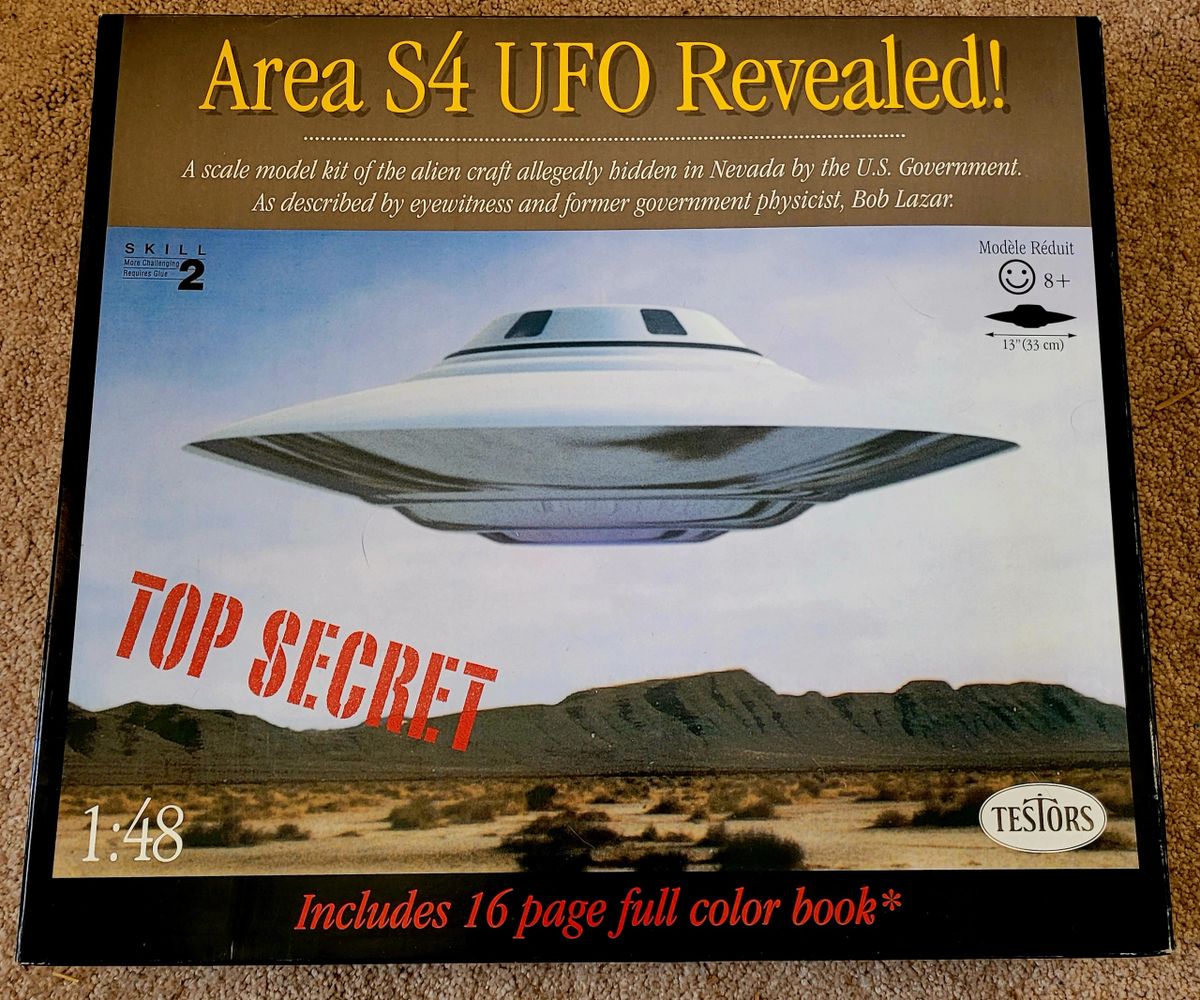 Testors 1/48 Area S4 UFO Revealed Rare Model kit Pre-owned, Complete # 576