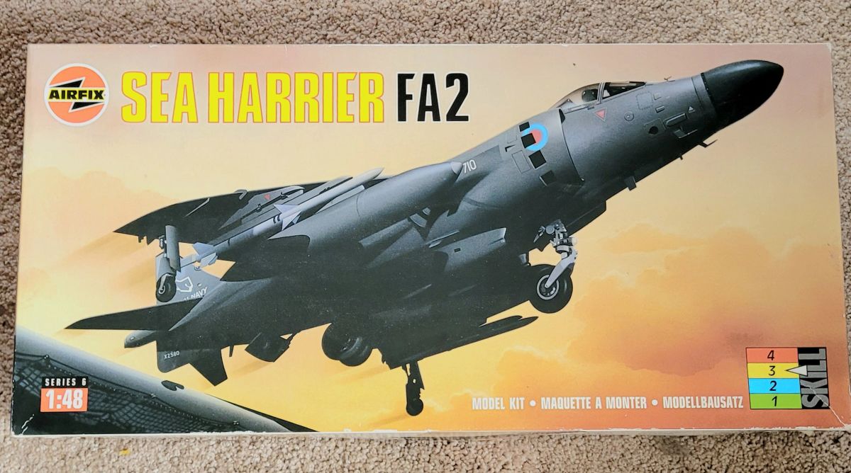 Airfix 1/48 Sea Harrier FA.2 VTOL Royal Navy Jet Vintage Model Kit 06100