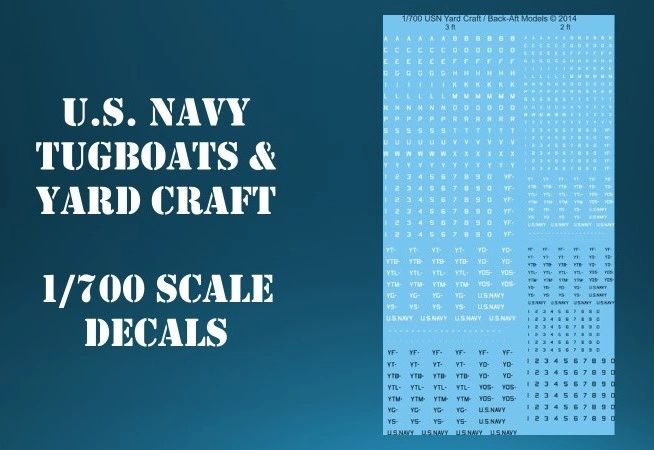 1/700 US Navy Letters & Numbers Decals Back Aft Models Set. New!