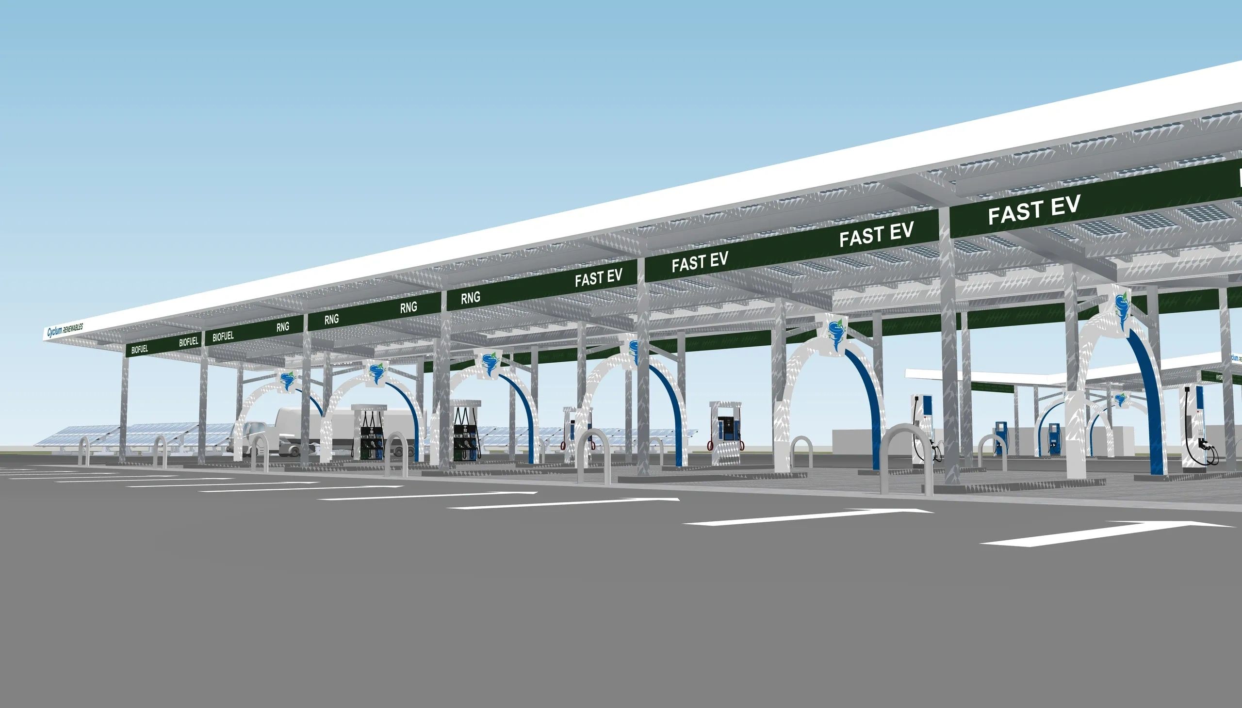 Cyclum reimagines truck stop ahead of electric semi truck surge
