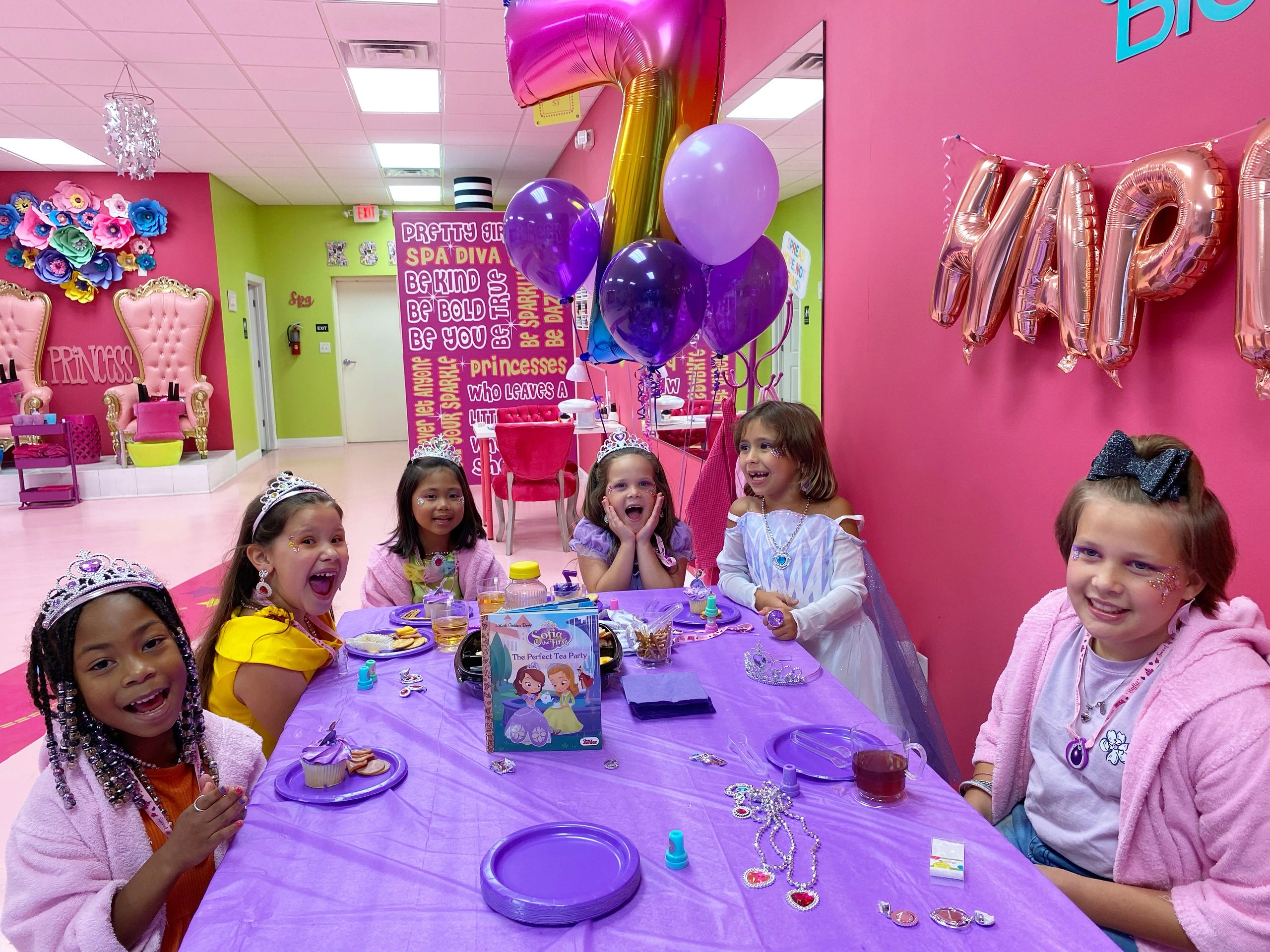 5 girls Royal Princess Paint Party Package