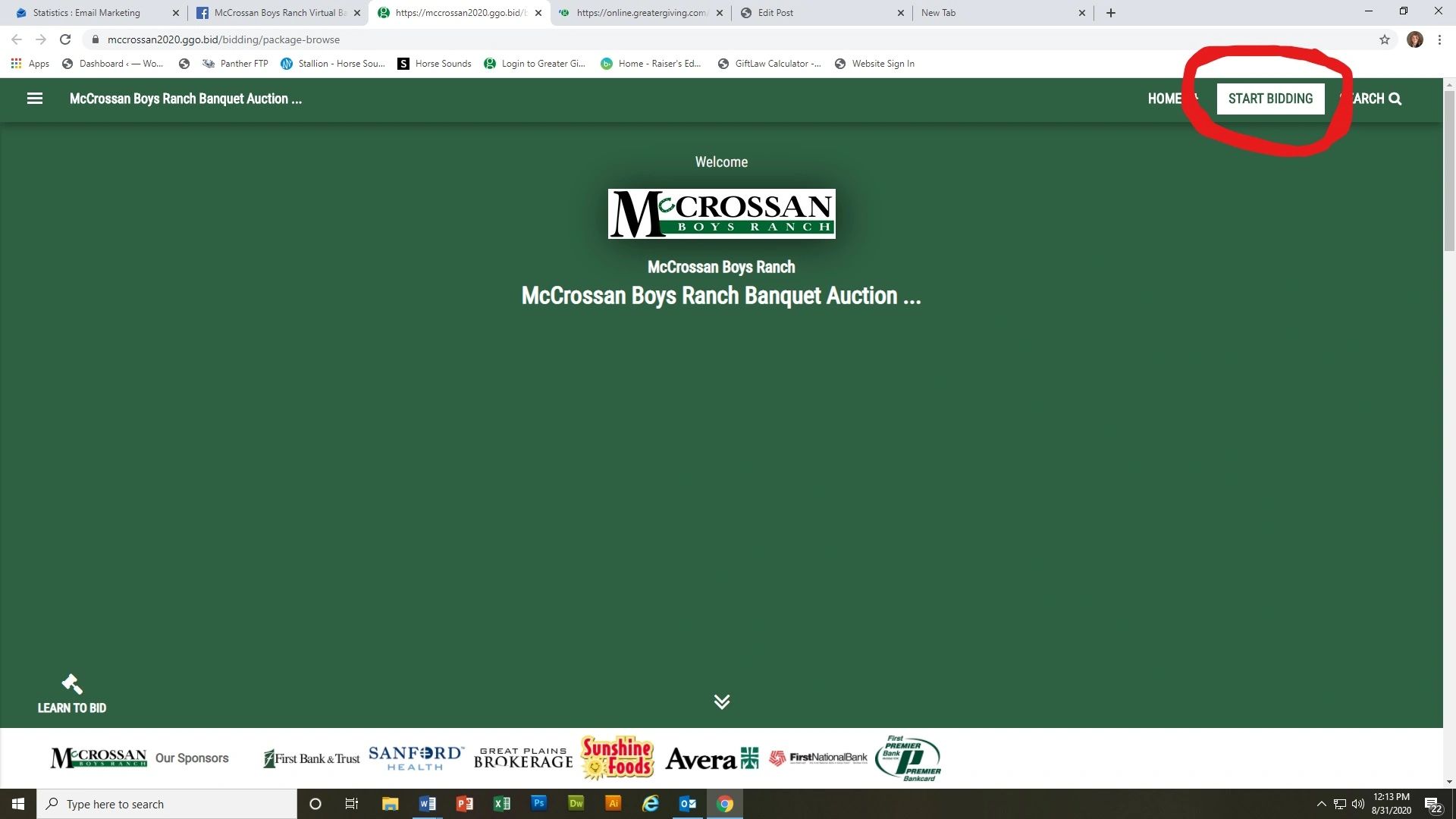 How to Bid In Our Virtual Banquet Auction