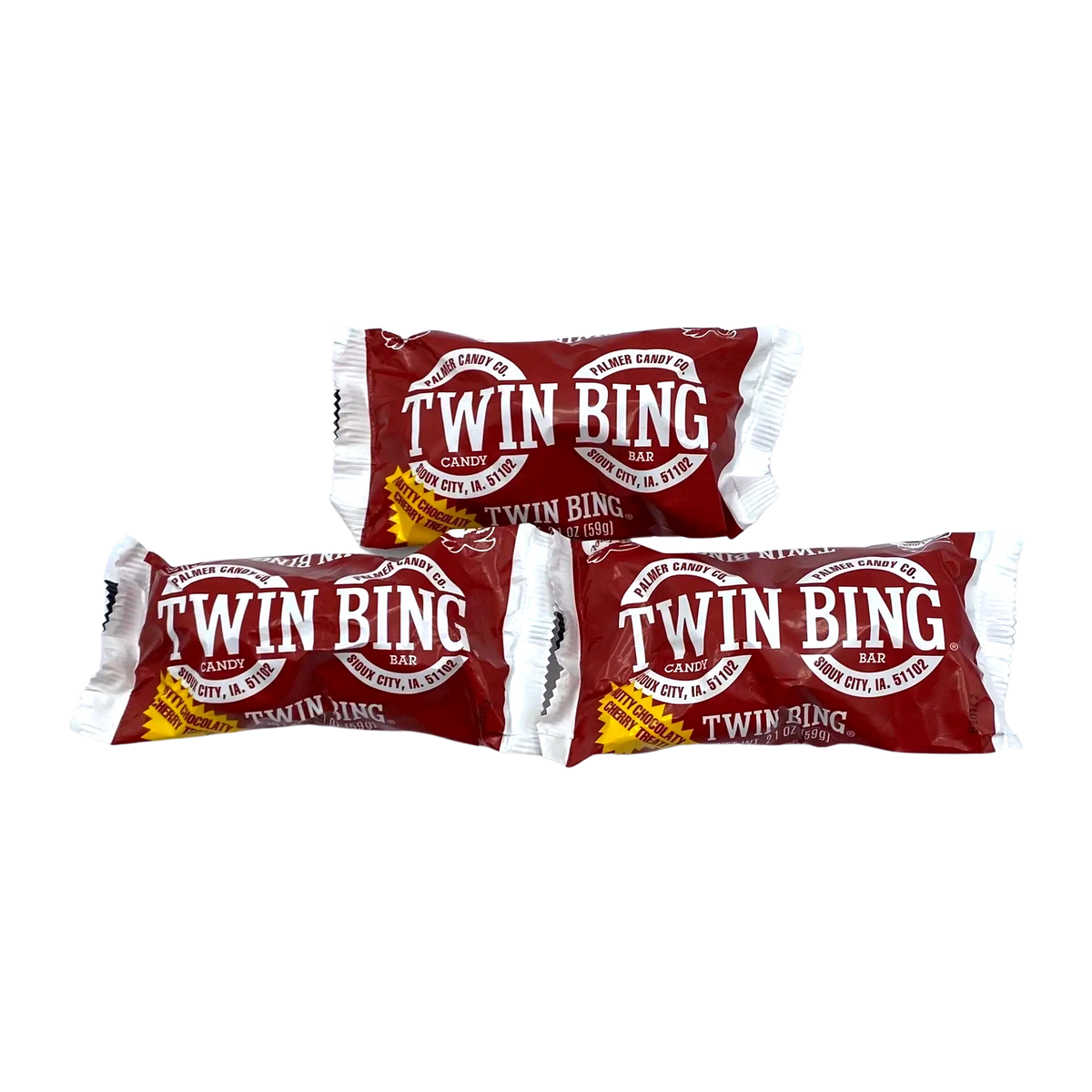 Twin Bing Candy 6-Ct Pk – Cherry Nougat w/ Chocolate & Peanut Coating ...
