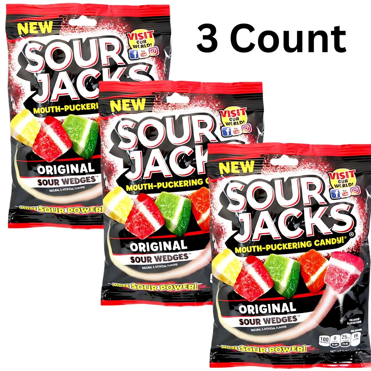Sour Jacks Original 3 Count