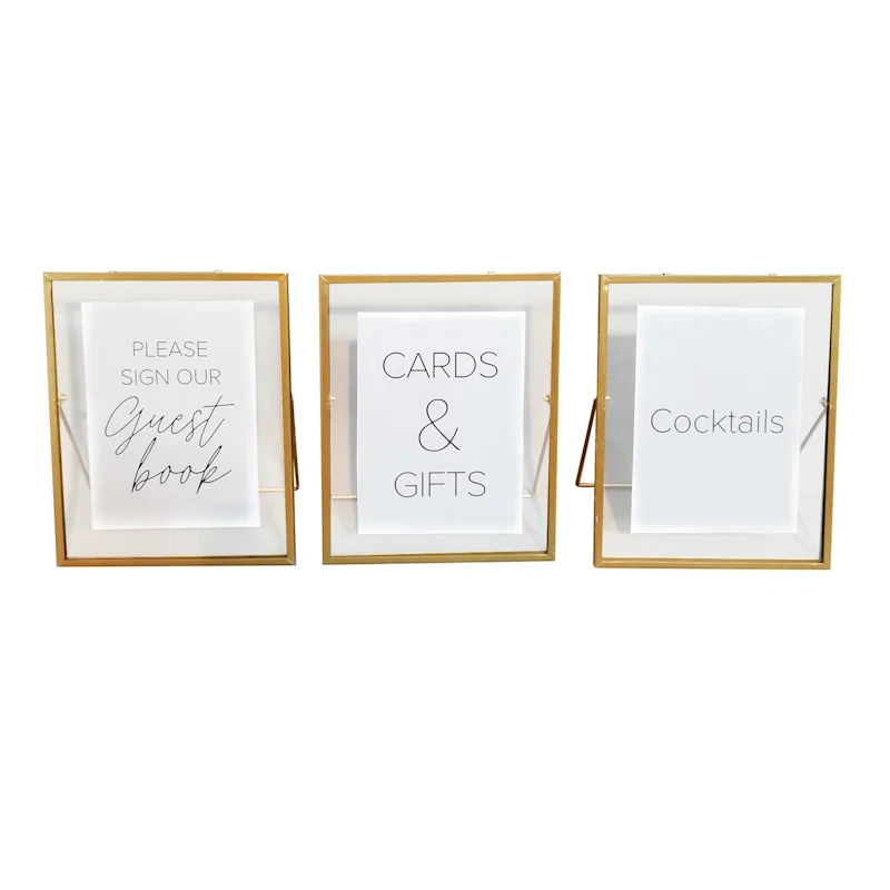 3 piece Gold framed Set