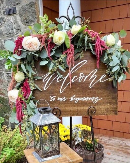 "Welcome to our Beginning" Sign