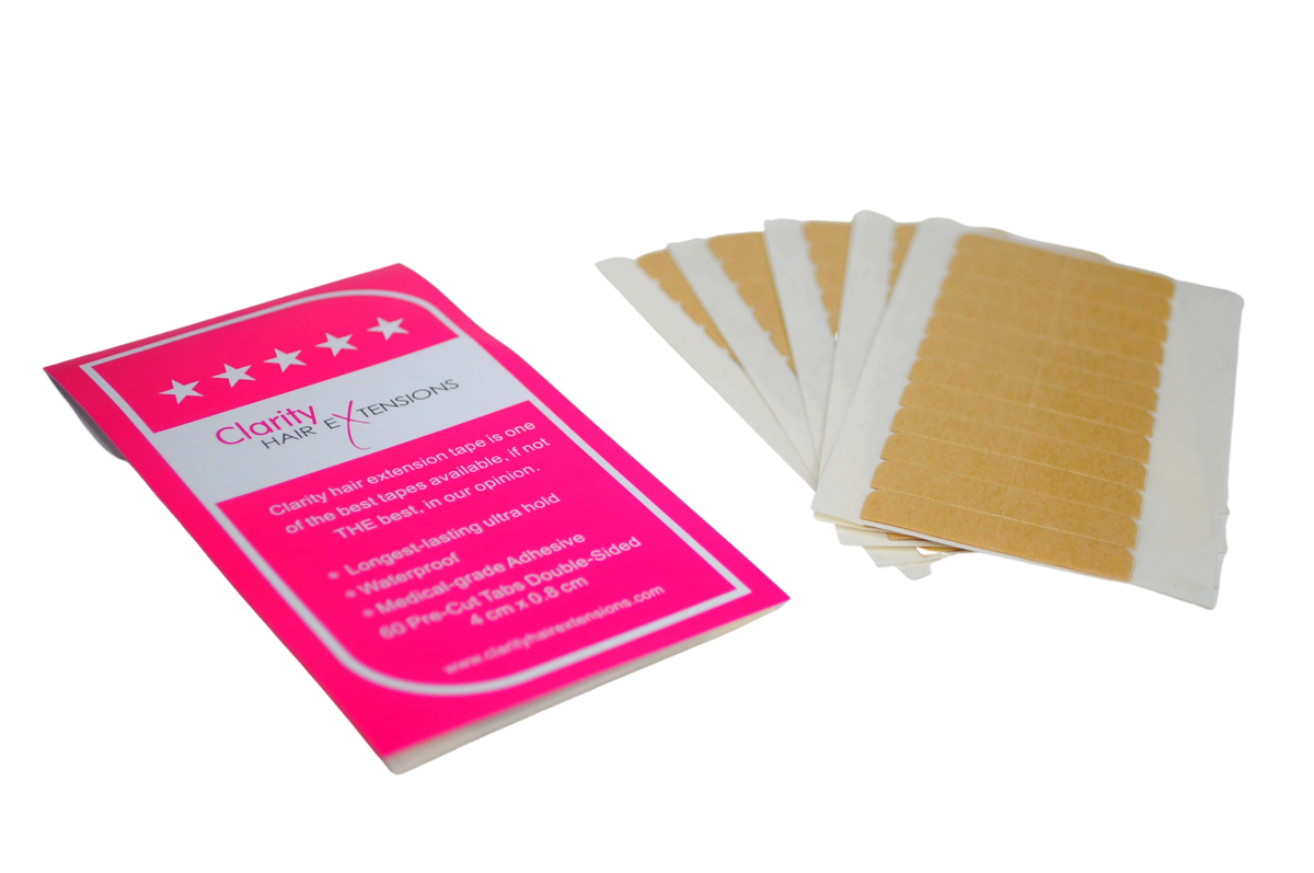 Double Sided Tape for Hair Extensions, Replacement Tape - 60 Tabs Per Pack