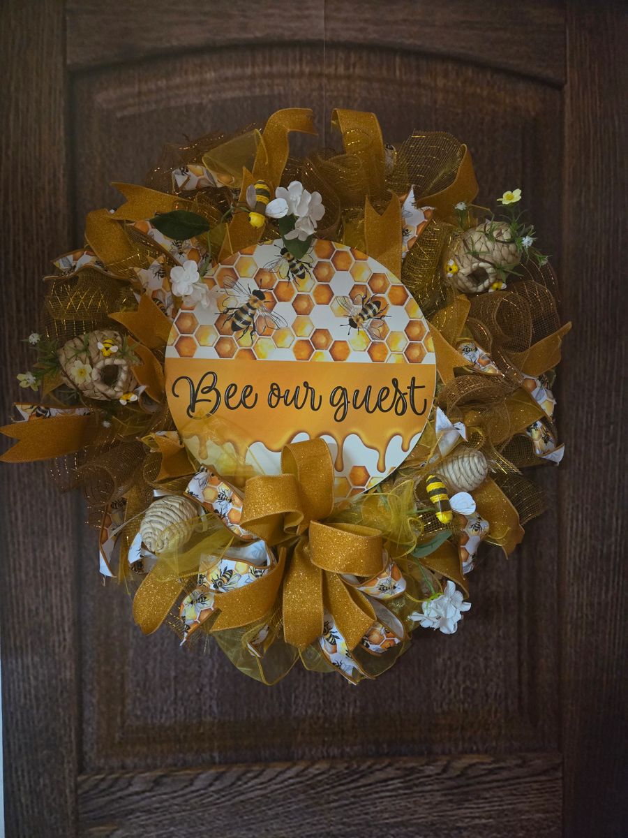 Bee Our Guest Wreath