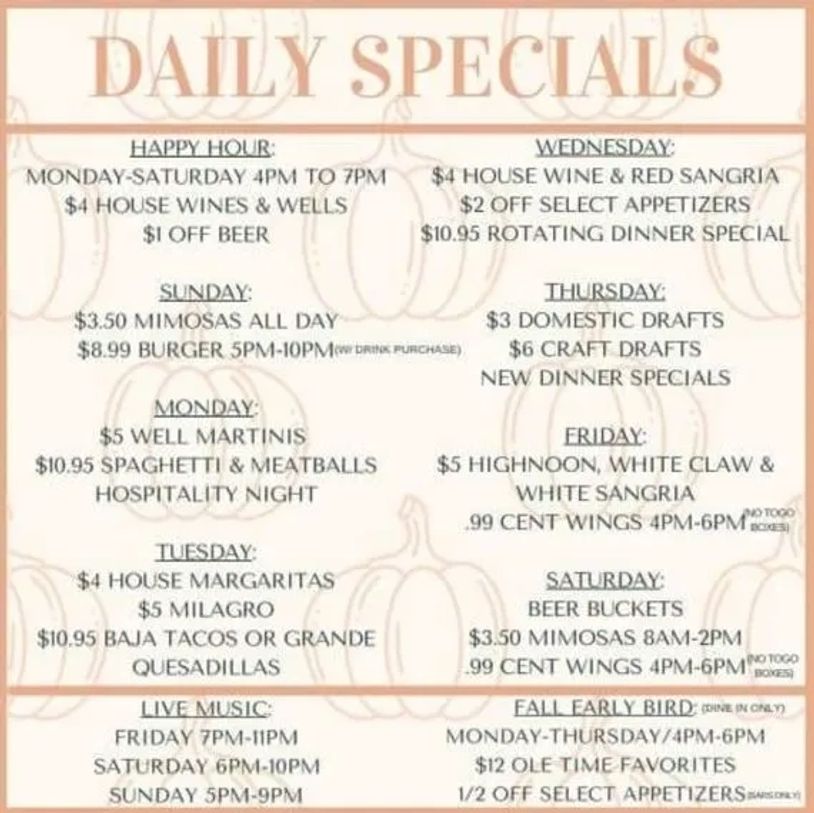 Daily Specials