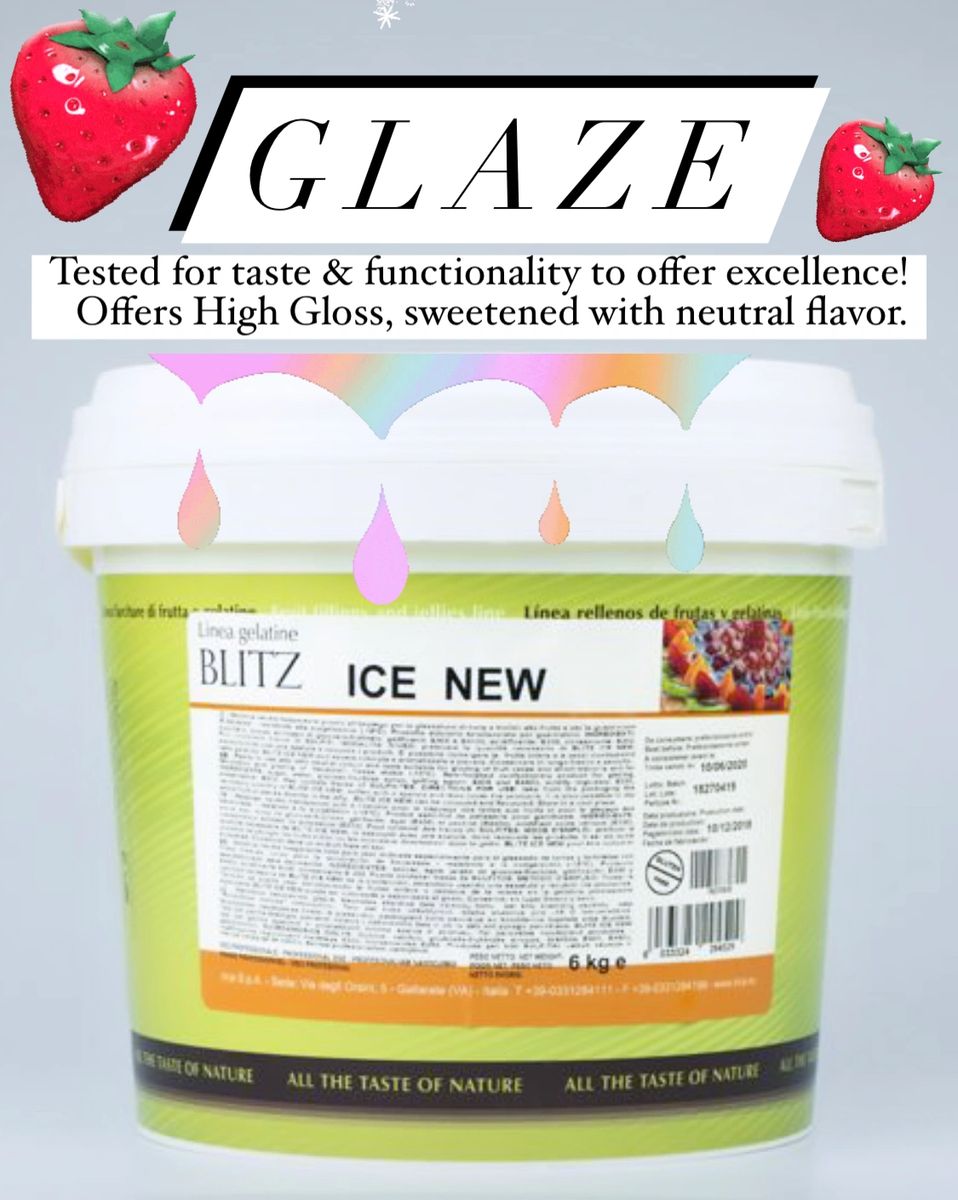 Glaze, IRCA BLITZ ICE NEW, 6KG (13.2 Lbs.) Pail, Sweetened with Neutral ...