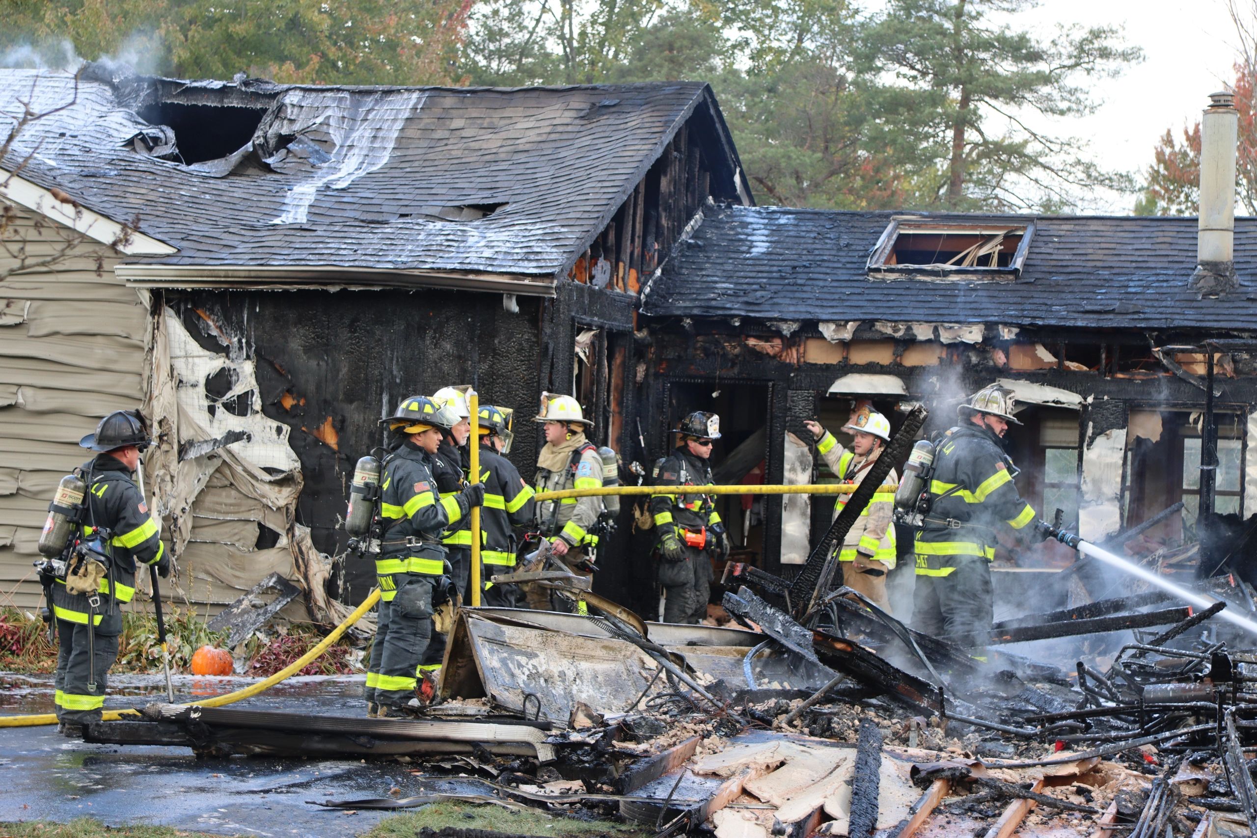 Garage fire extends to house in Town Line