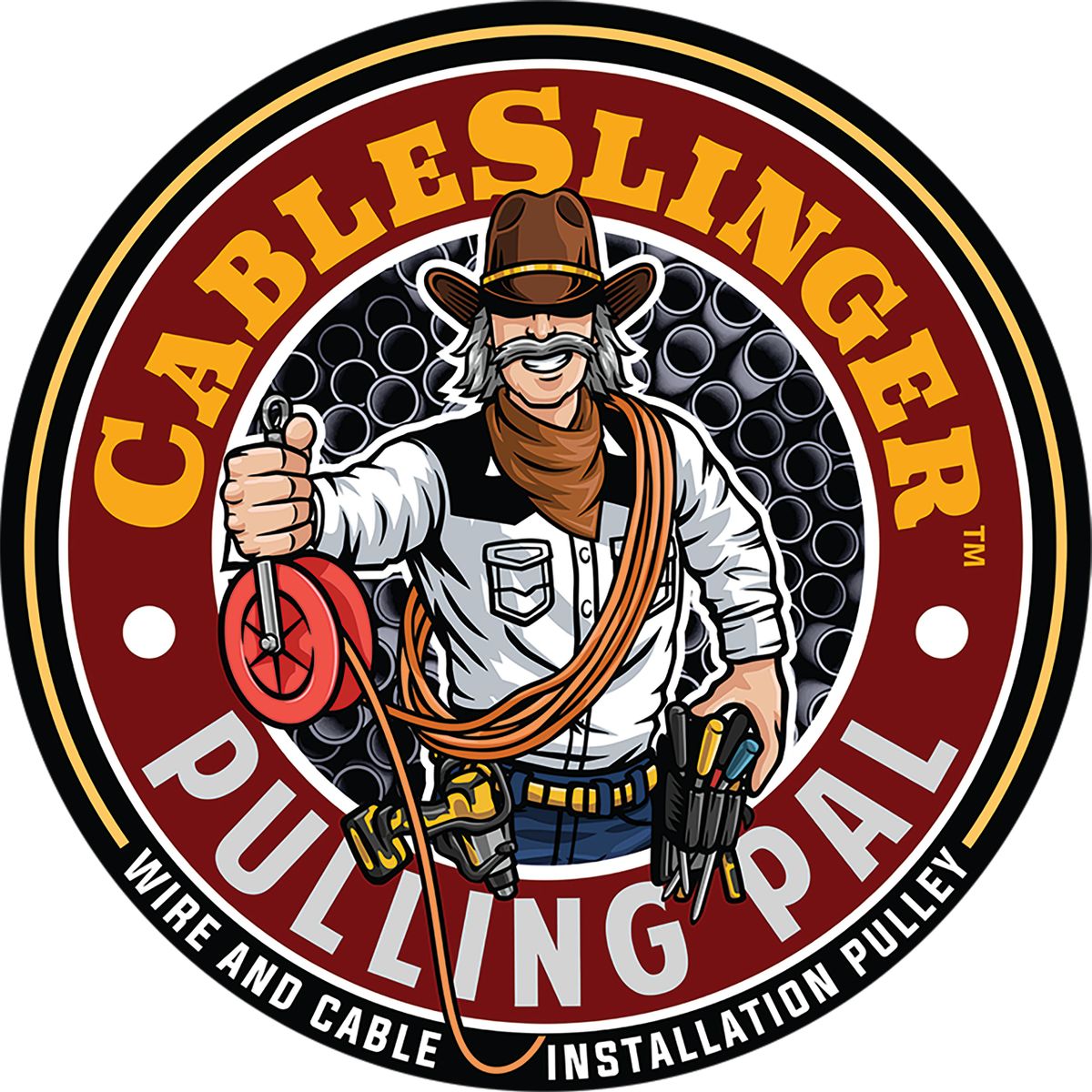 CableSlinger/PullingPal logo decal 4"