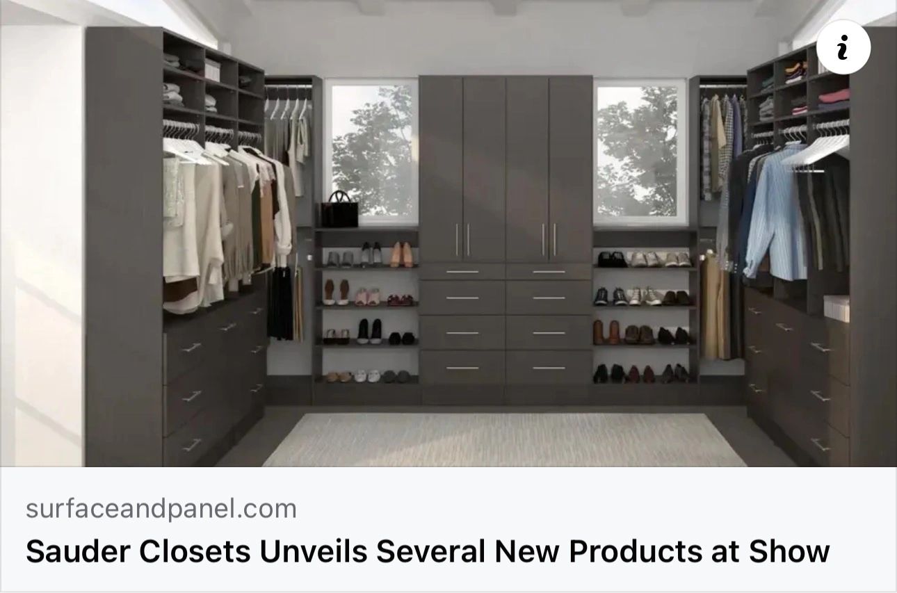 Sauder Closets Unveils Several New Products at Show