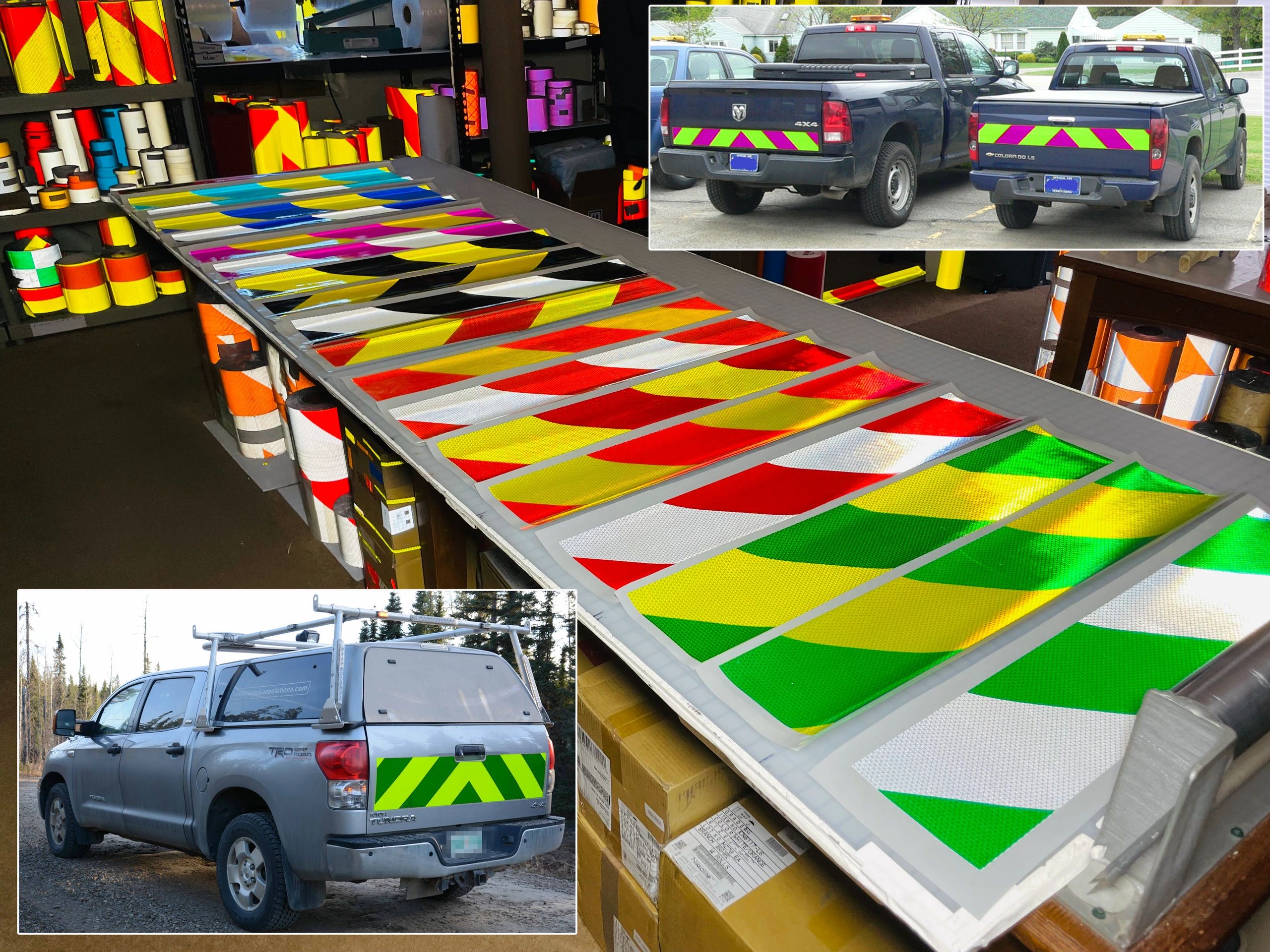 Full Color Reflective Two Piece Chevron Panels