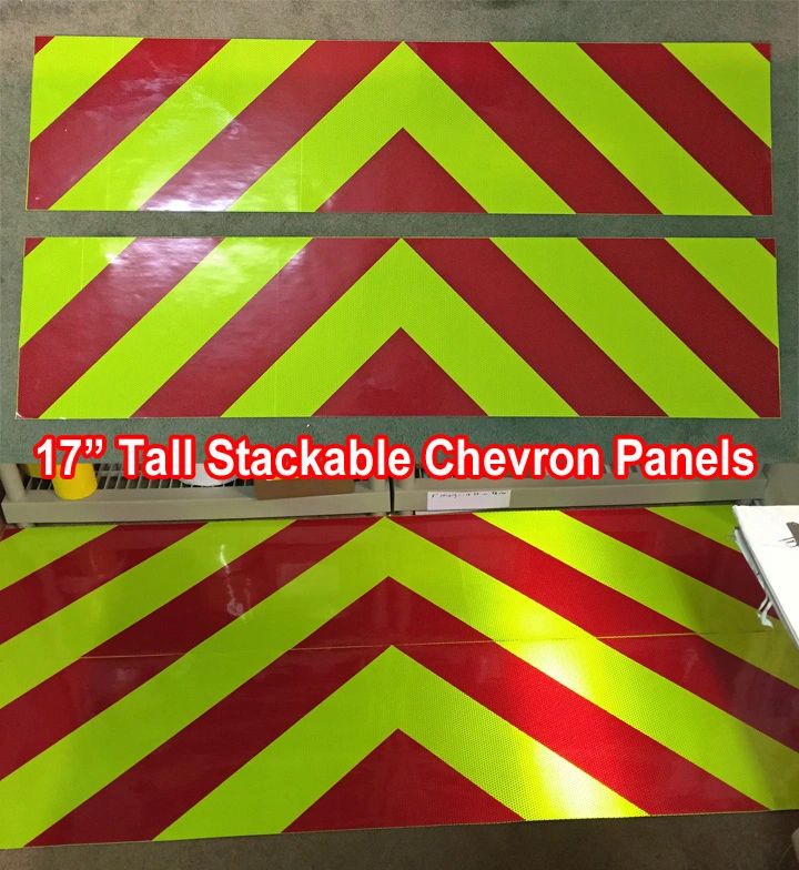 One Piece - 17 Inch - Stackable Reflective Chevron Panels