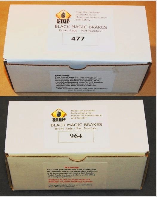 Jeep Front/Rear - Black Magic Brake Pads (477/964) Upgrade to Stock ...