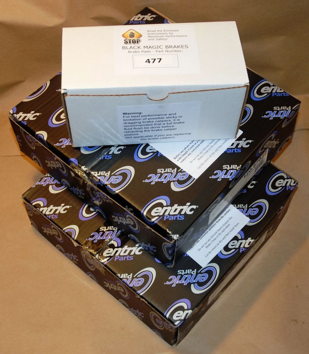 Front Black Magic Brake Pads 477's, and Front Rotors 67022 (97 - Early 99)