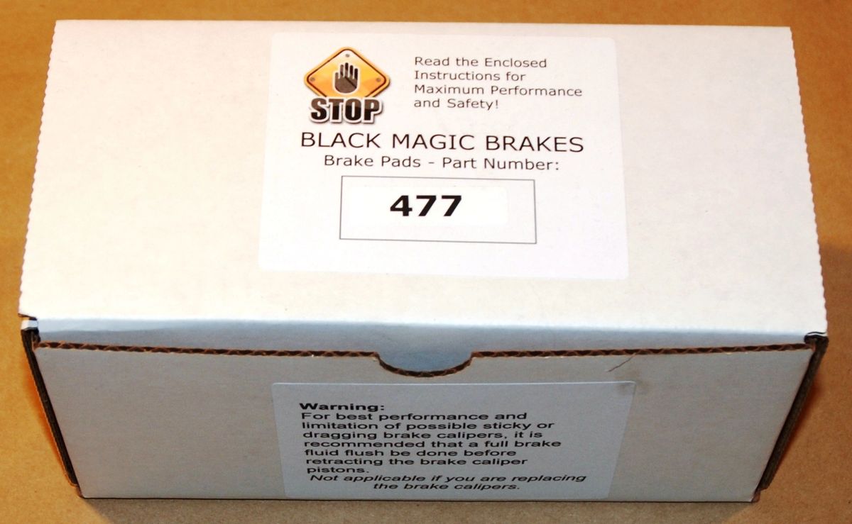 Jeep Front - Black Magic Brake Pads (477) Upgrade to Stock Brake Pads