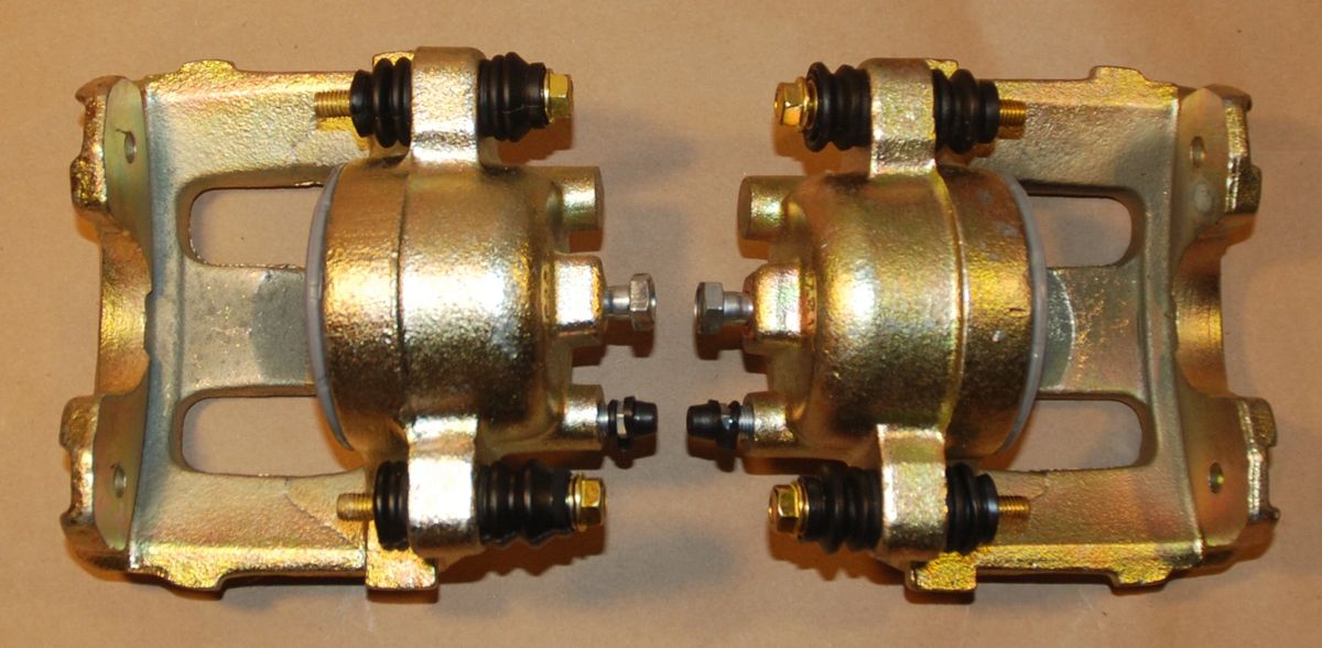 Jeep Zinc Plated Front Stock Replacement Calipers, No Pads