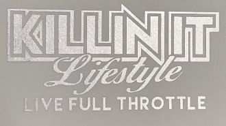 Killin It Lifestyle Vinyl Decal (Silver)