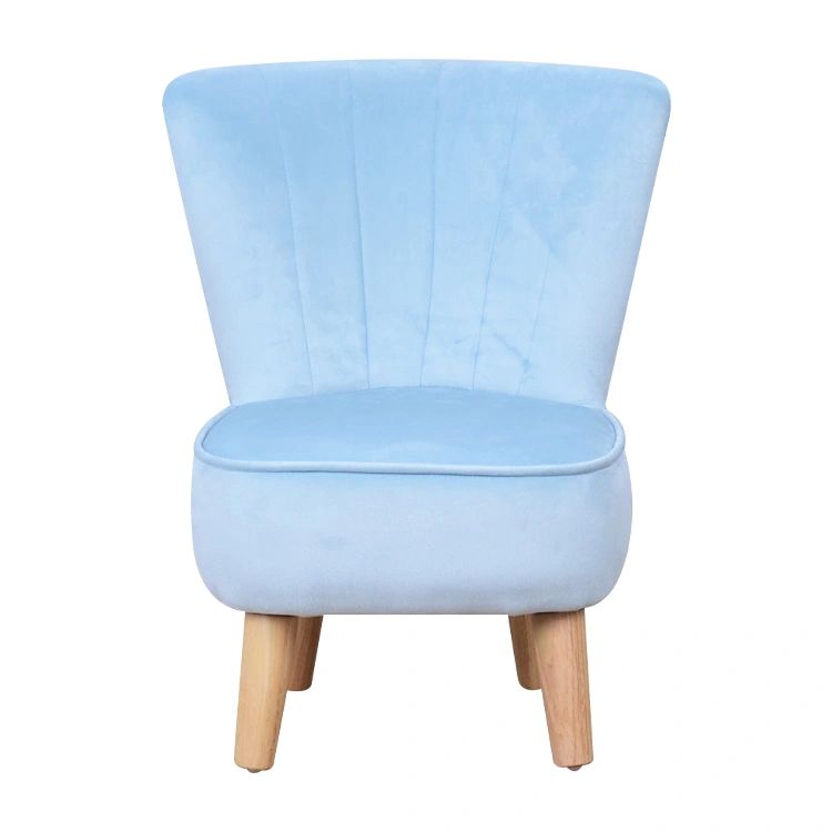 FC Design Kids Wingback Armless Upholstered Chair. Blue
