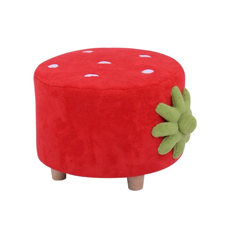 FC Design Kids Upholstered Lovely Fruit Ottoman - Strawberry Stool ...