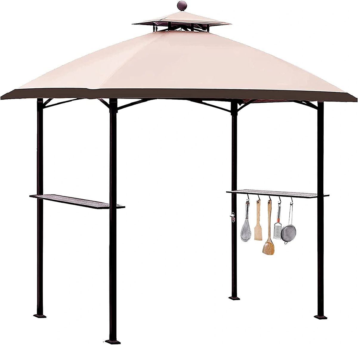 FC Design 5'x8' Arc Grill Gazebo Double Tiered Outdoor BBQ Canopy,Grill ...