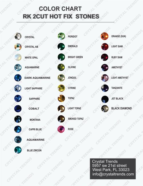 Color Chart | Crystal Trends