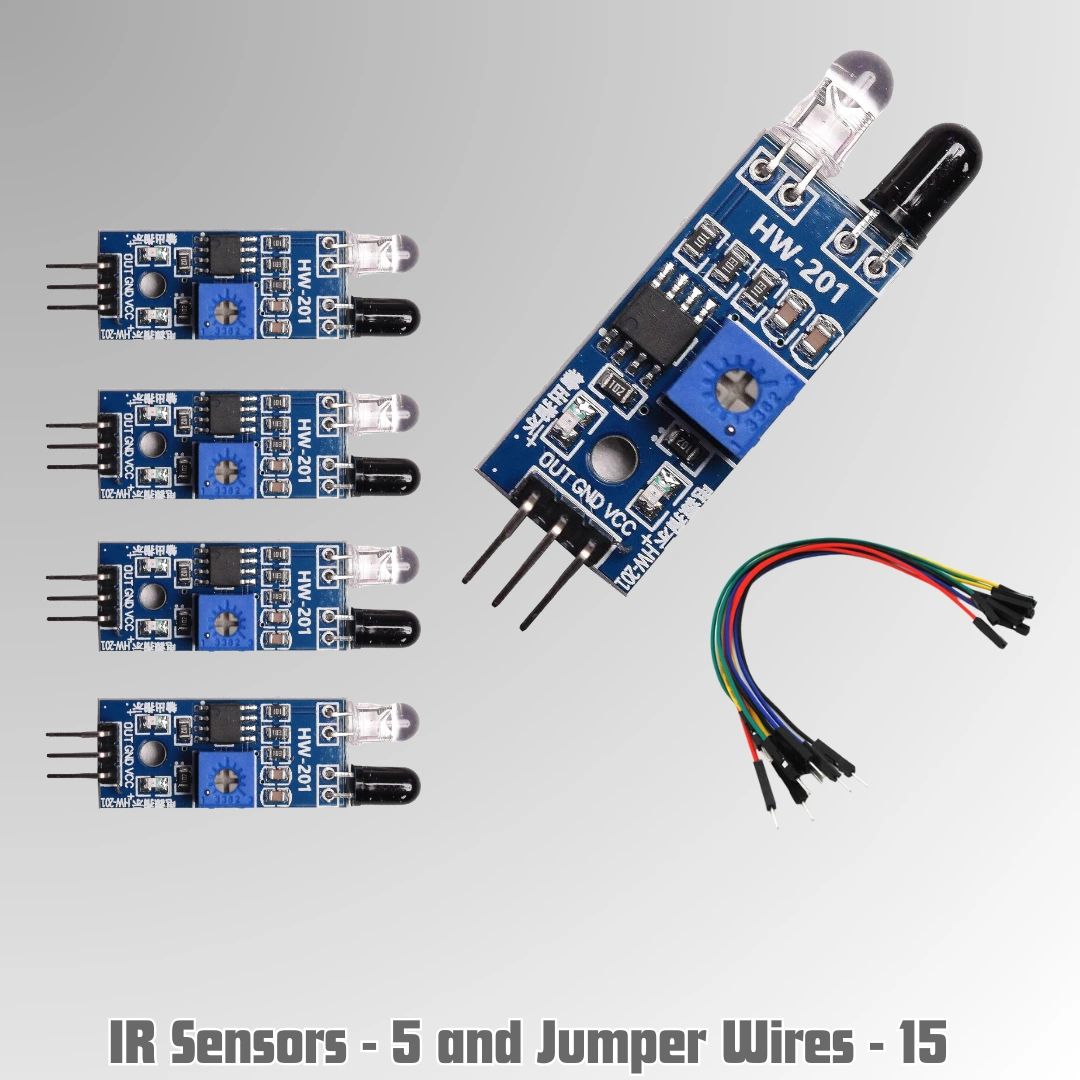 5 pcs IR Infrared Obstacle Avoidance Sensor Module Including 15 Jumper ...