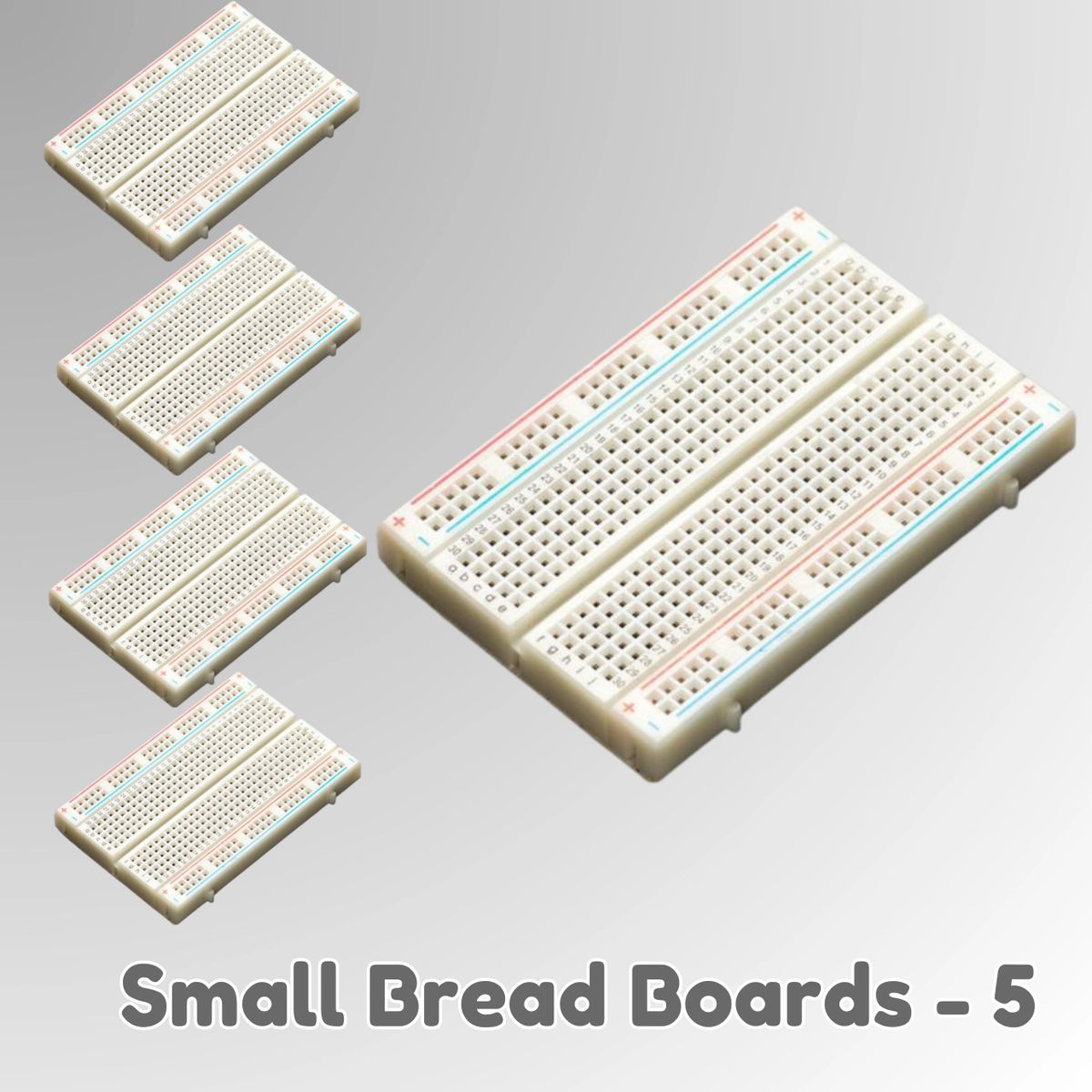5 Pcs Breadboard 400 Tie Point Solderless Prototype PCB Board ...