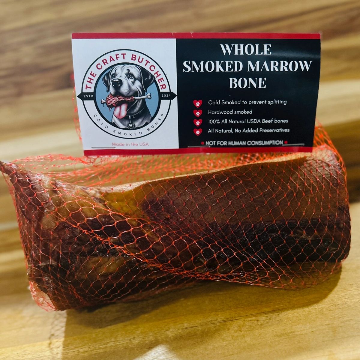 Whole Cold Smoked Marrow Dog Bone