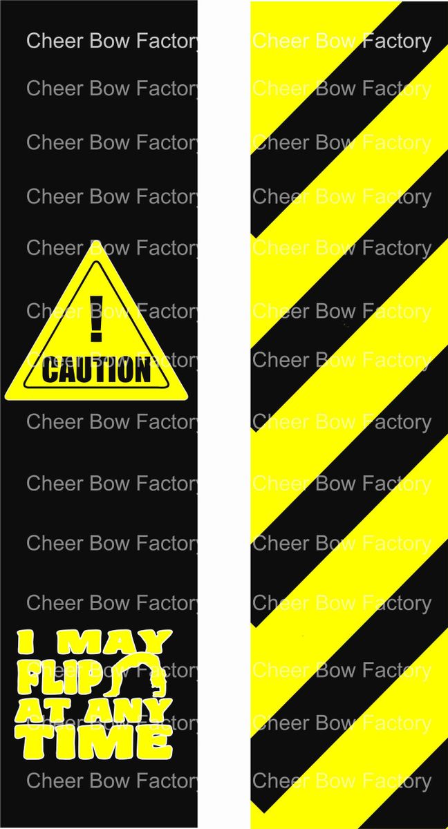 Caution Cheer Bow Graphic Download