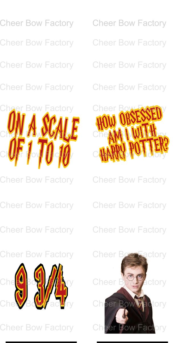 Obsessed with Harry Potter Cheer Bow Graphic Download